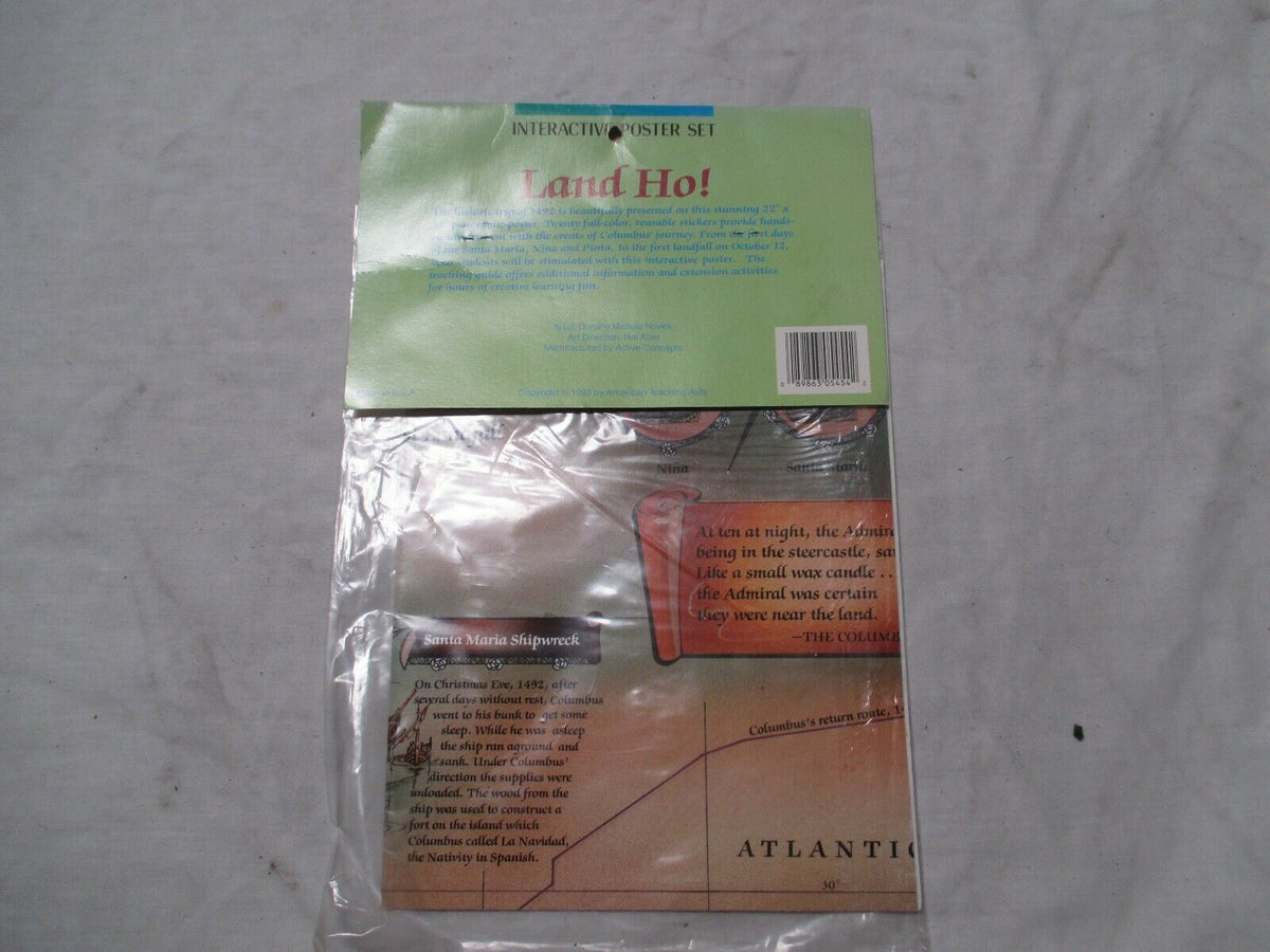 LAND HO-COLUMBUS FIRST LANDFALL (INTERACTIVE POSTER SET) – Athletics Galore