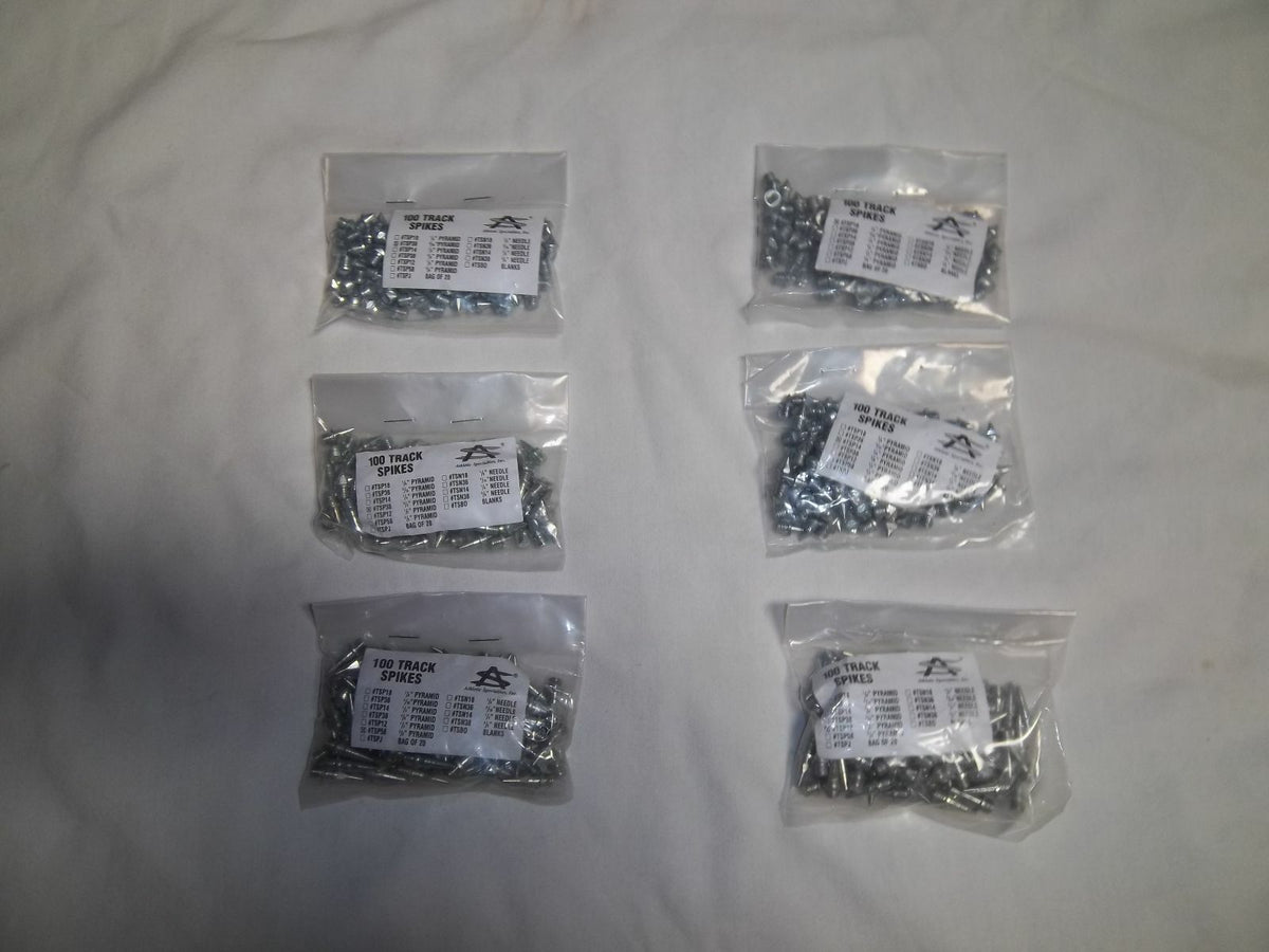 ATHLETIC SPECIALTIES PYRAMID TRACK SPIKES (PACK OF 100) VARIOUS SIZES ...