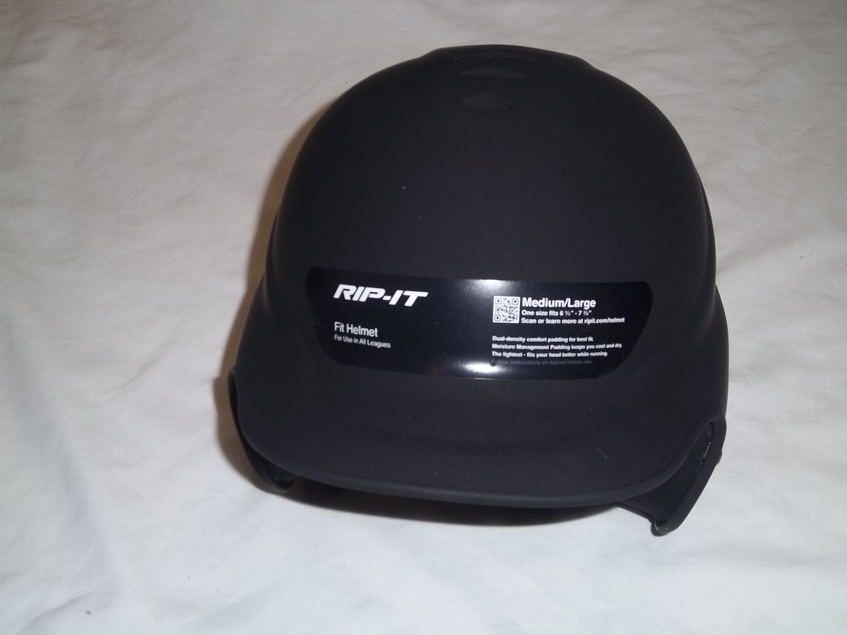 RIP-IT FIT BASEBALL BATTING HELMET (BLACK ONLY – Athletics Galore
